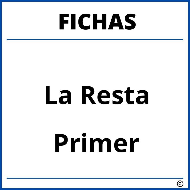 Fichas De Resta Prestando Para Primer Grado