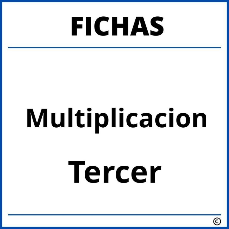 Fichas De La Multiplicacion Para Tercer Grado