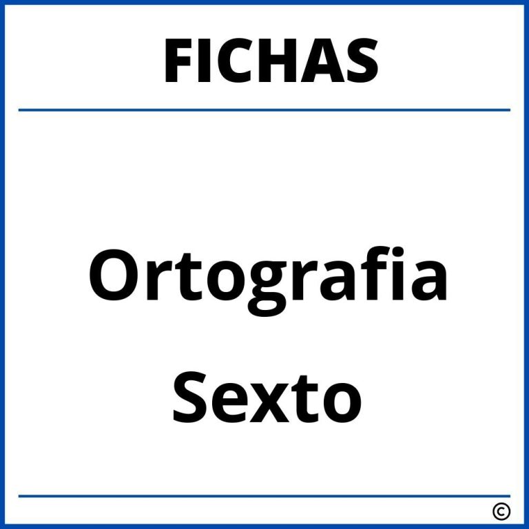 Fichas De Ortografia Para Primer Grado