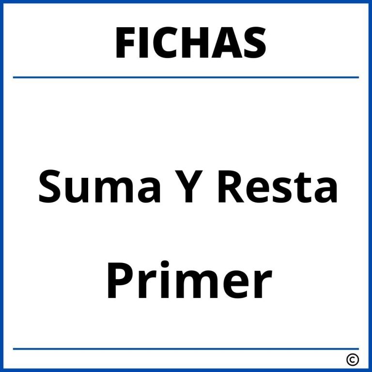 Fichas De La Resta Para Primer Grado