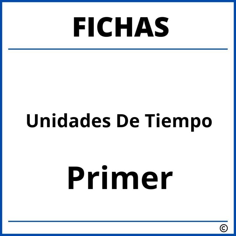Fichas De Unidades De Tiempo Para Segundo Grado
